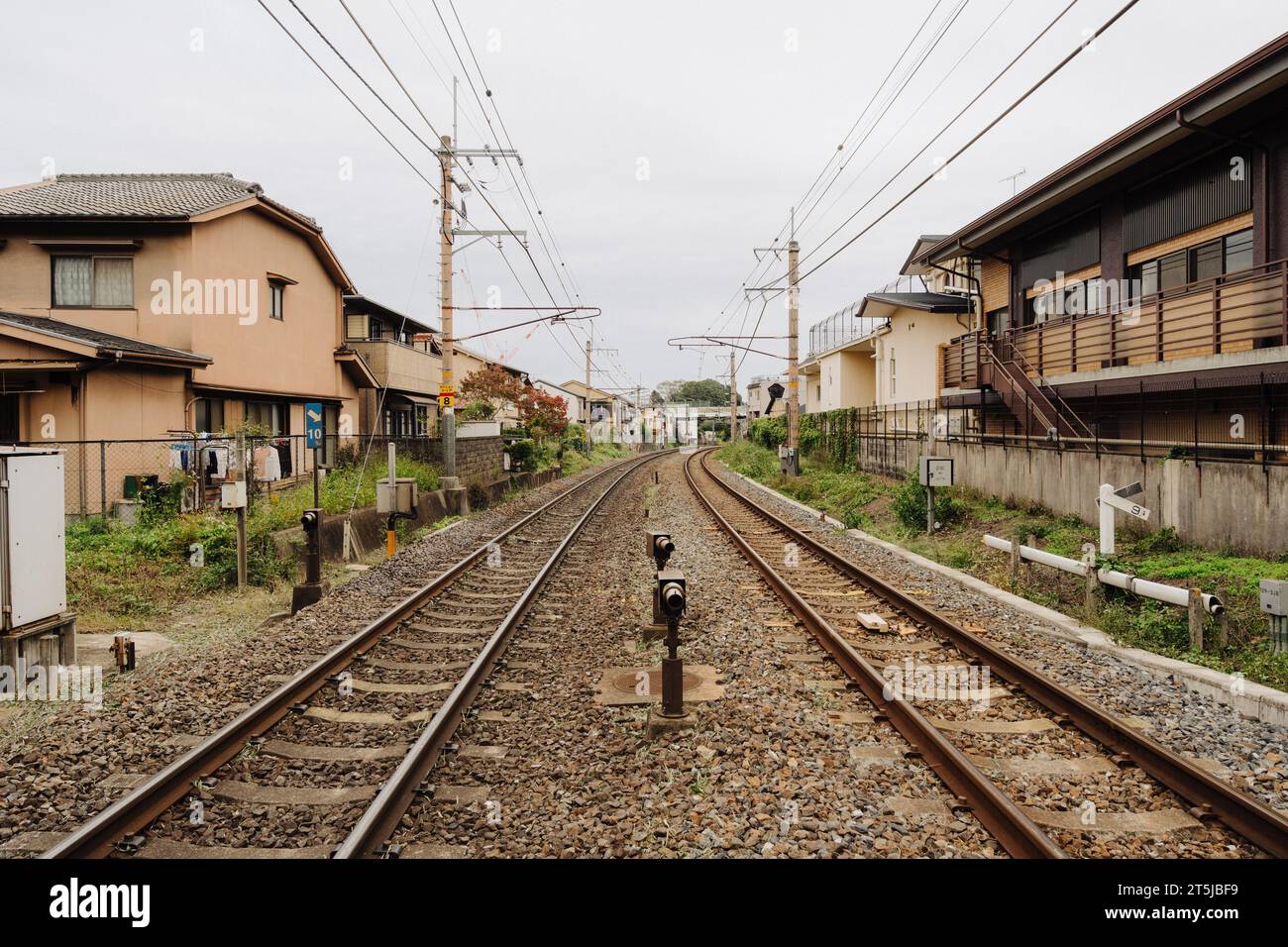 Train tracks running through Kyoto, Japan Stock Photo - Alamy