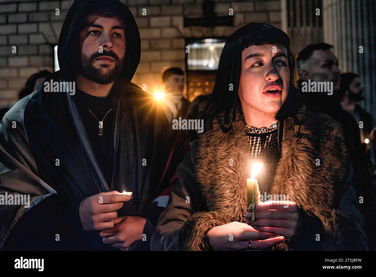 A group of people seen gathering in support of Palestine during the ...