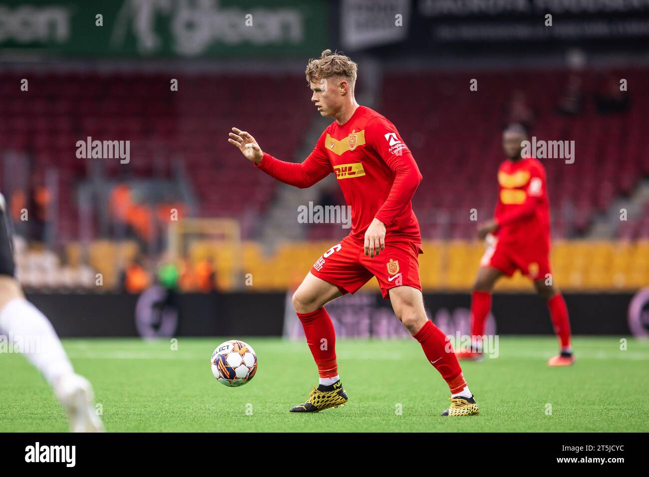 Farum, Denmark. 05th Nov, 2023. Jeppe Tverskov (6) of FC Nordsjaelland ...