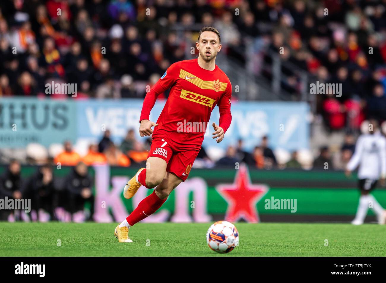 Farum, Denmark. 05th Nov, 2023. Marcus Ingvartsen (7) of FC ...