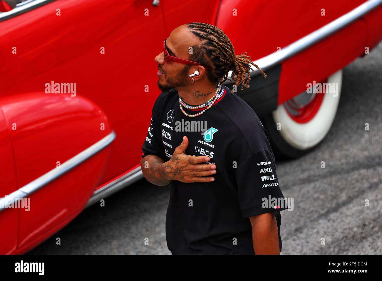Sao Paulo, Brazil. 05th Nov, 2023. Lewis Hamilton (GBR) Mercedes AMG F1 ...