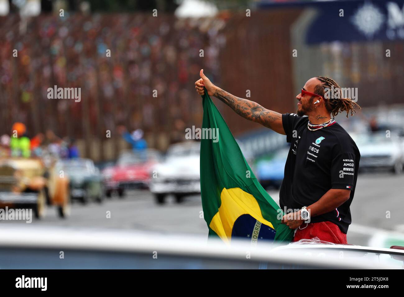 Sao Paulo, Brazil. 05th Nov, 2023. Lewis Hamilton (GBR) Mercedes AMG F1 ...