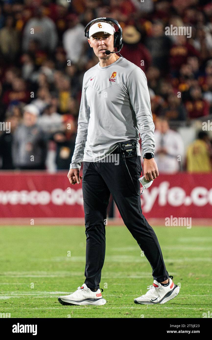 USC Trojans head coach Lincoln Riley during a NCAA football game ...