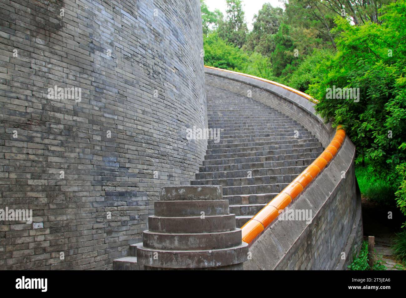 traditional Chinese architectural style steps in the Beihai Park ...