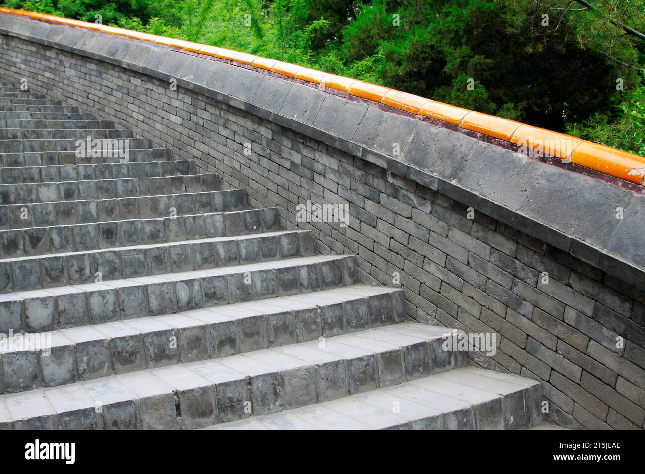 traditional Chinese architectural style steps in the Beihai Park ...