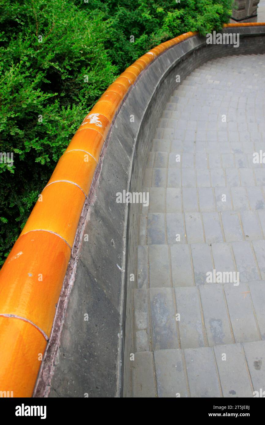 traditional Chinese architectural style steps in the Beihai Park ...
