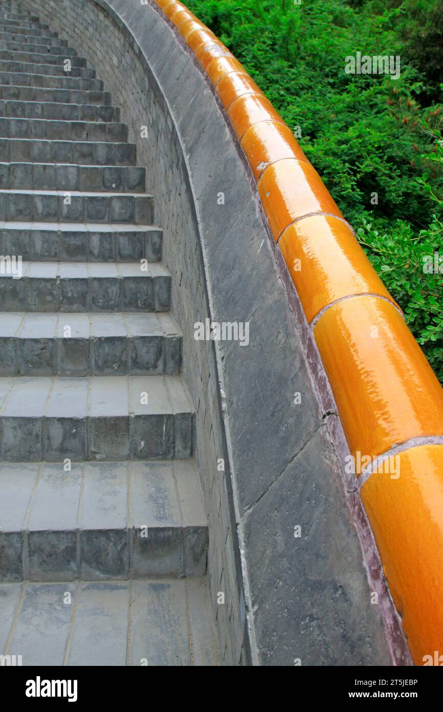 traditional Chinese architectural style steps in the Beihai Park ...