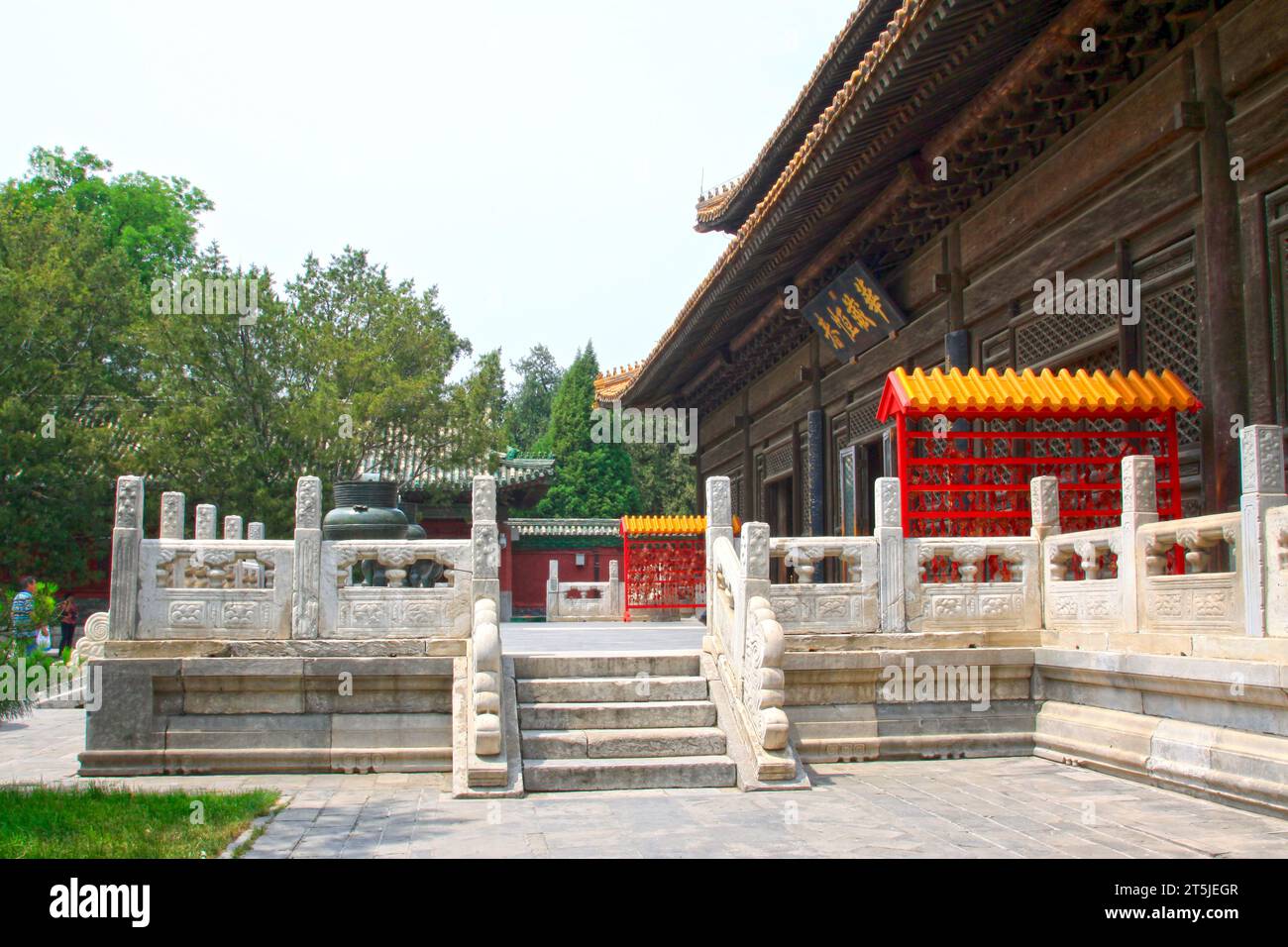 BEIJING - MAY 23: Temple landscape architecture in the Beihai Park，on ...