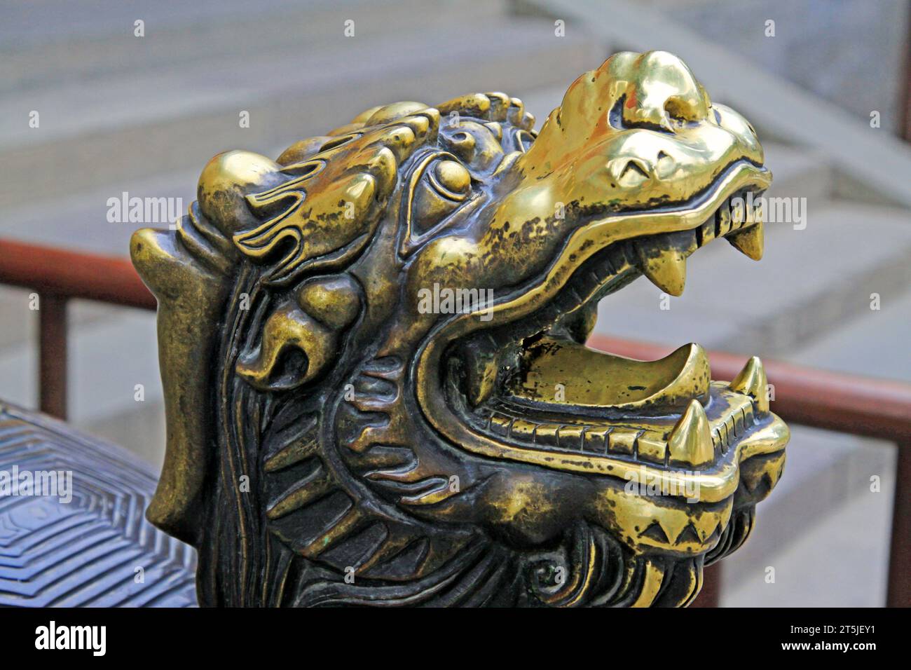 BEIJING - MAY 23: God turtle bronze sculpture in the Beihai Park, on ...