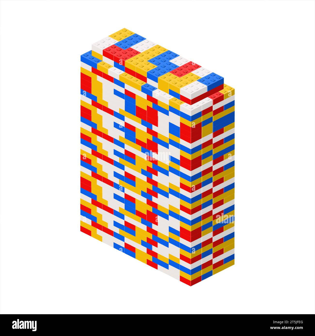 A wide building made of plastic blocks. Vector Stock Vector Image & Art ...