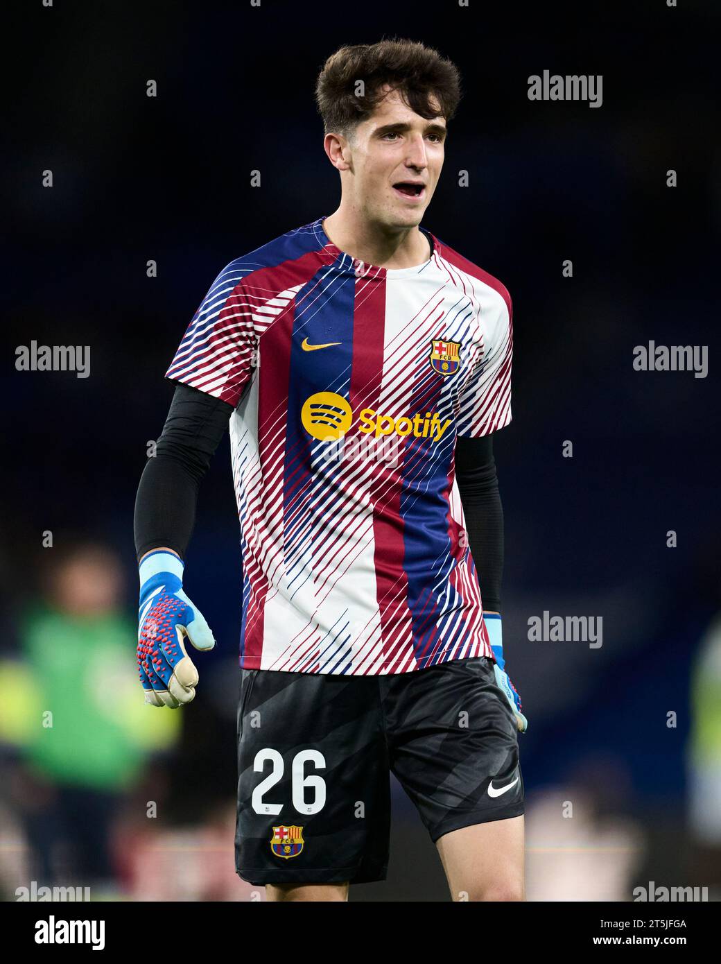 Ander Astralaga of FC Barcelona looks on during the LaLiga EA Sports ...