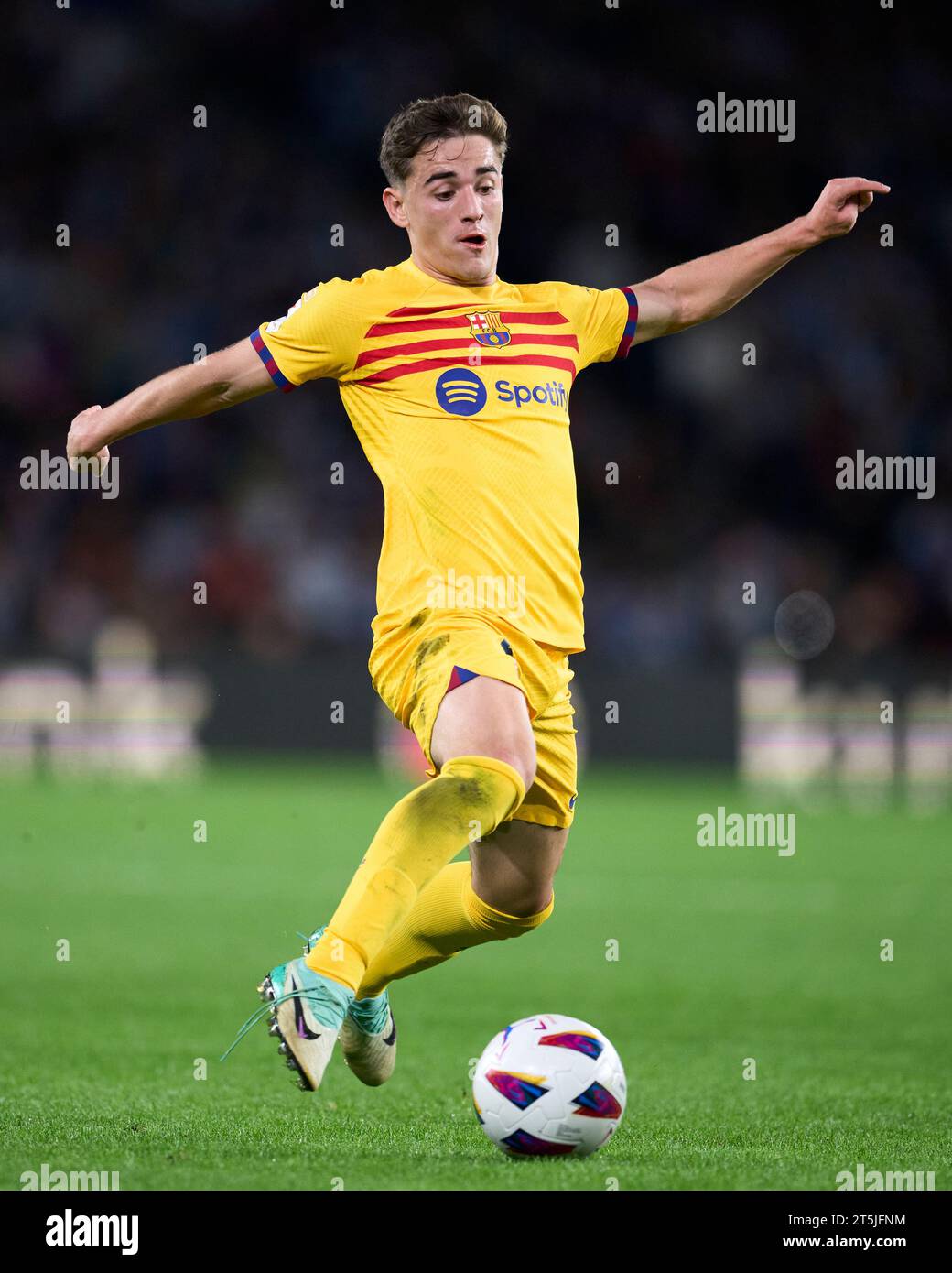 Pablo Martin 'Gavi' of FC Barcelona in action during the LaLiga EA ...