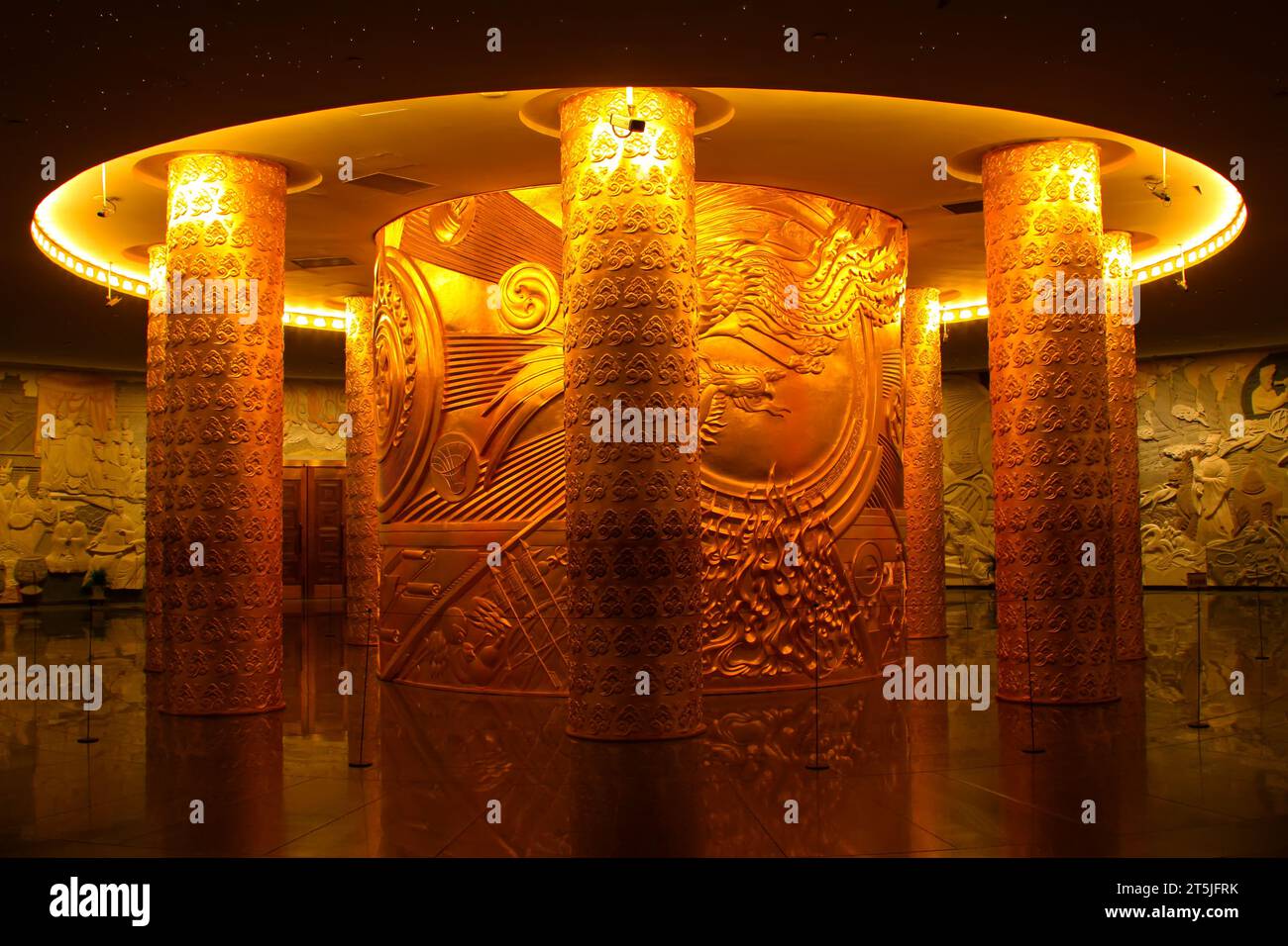 BEIJING - MAY 24: China millennium monument in Beijing golden statue ...