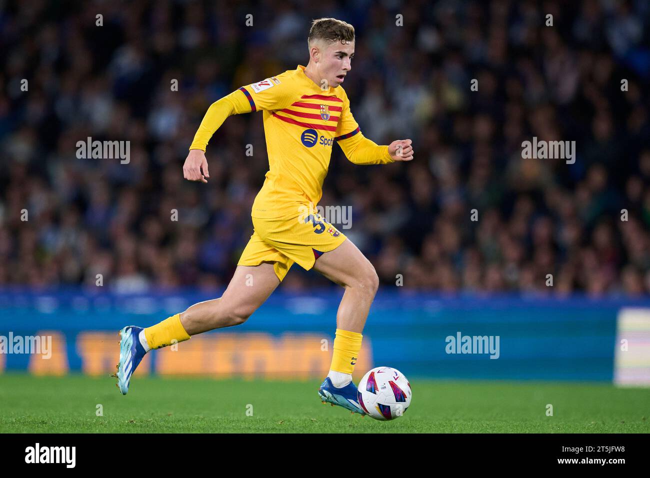 Fermin Lopez of FC Barcelona in action during the LaLiga EA Sports ...