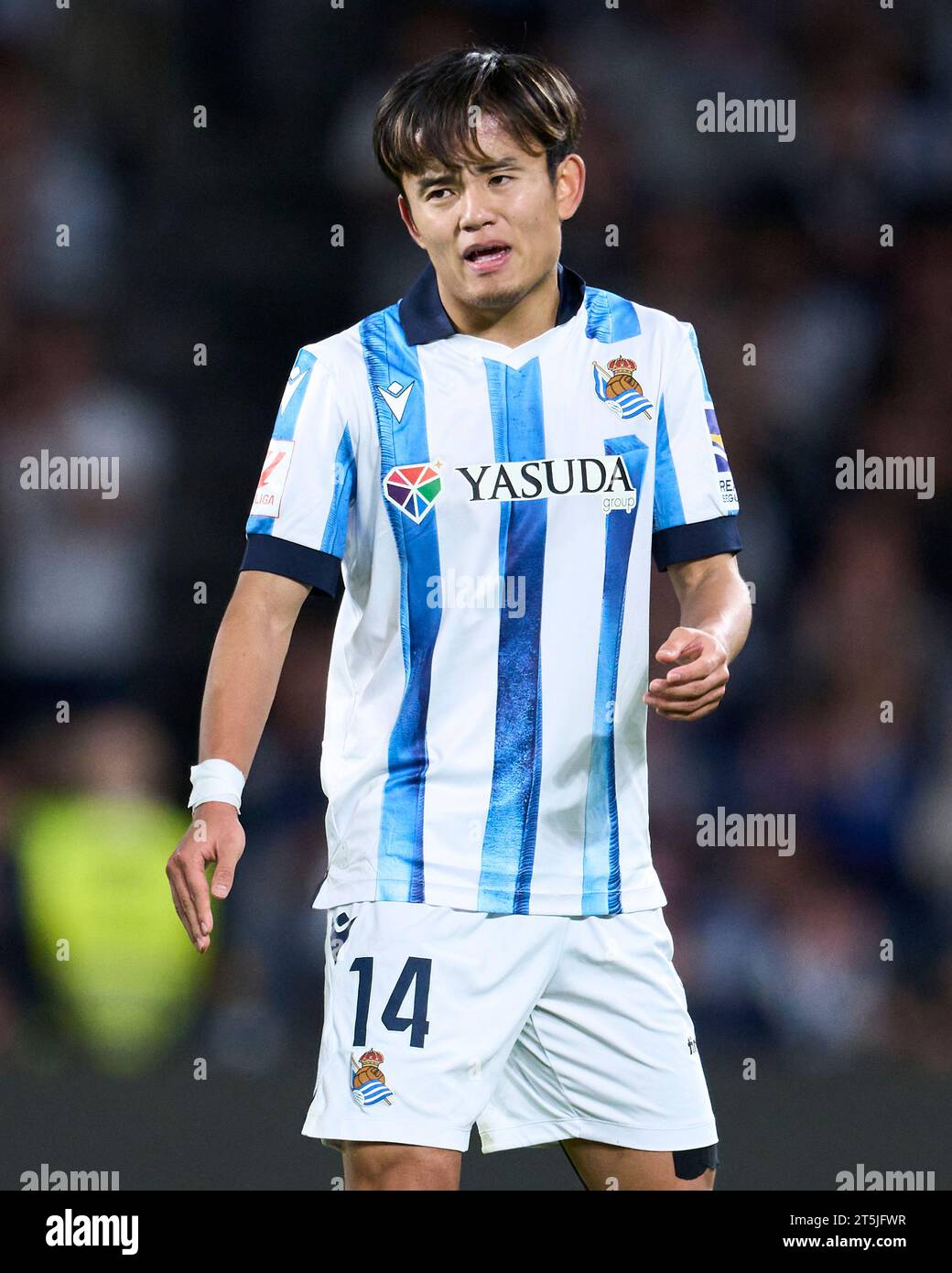 Takefusa Kubo of Real Sociedad looks on during the LaLiga EA Sports ...