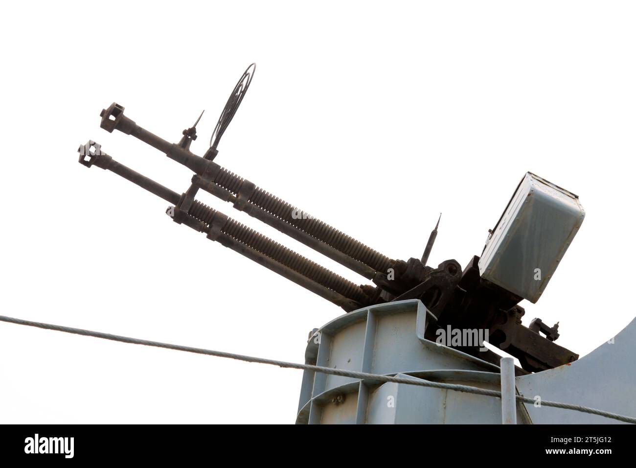 antiaircraft machine gun, closeup of photo Stock Photo - Alamy