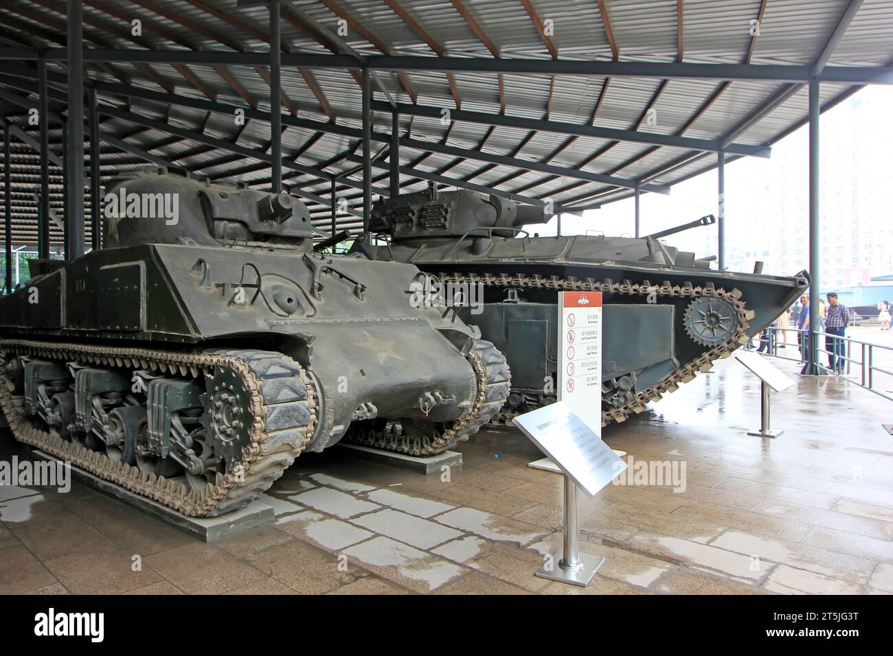 BEIJING - MAY 24: American M4A1 type "Sherman" medium tank, in the ...