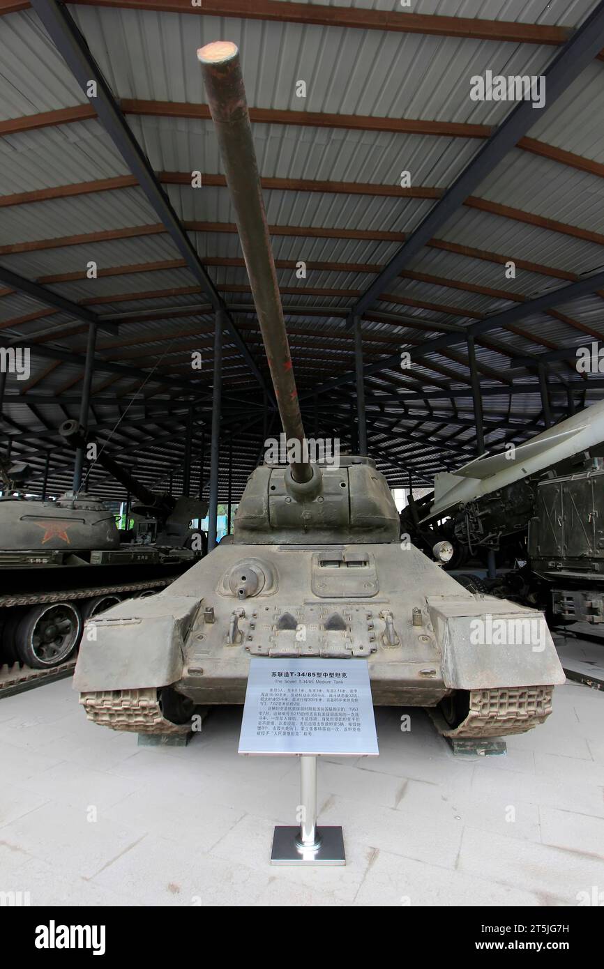BEIJING - MAY 24: Soviet union made T - 3485 medium tank, in the ...