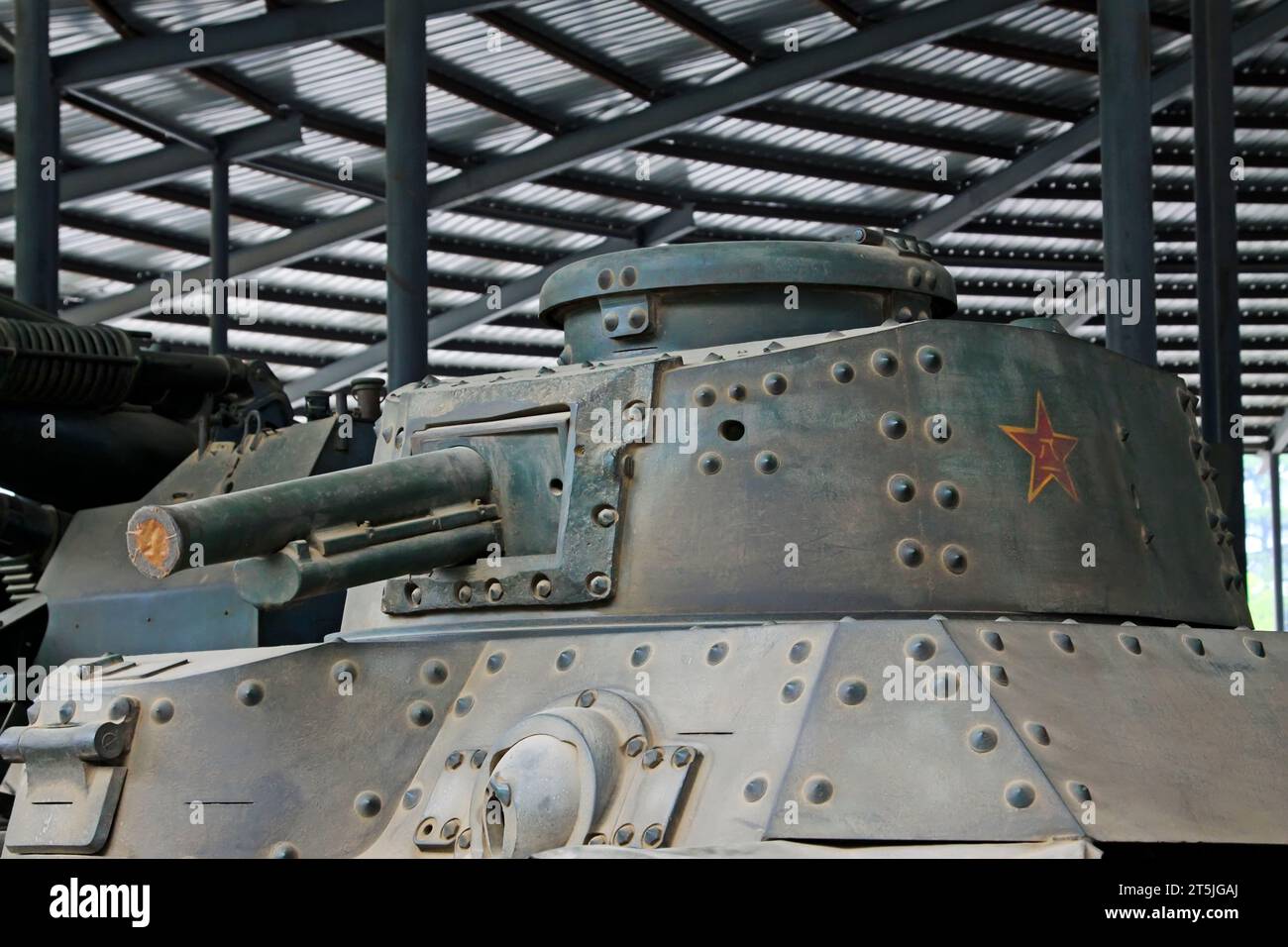 tanks gun turret, closeup of photo Stock Photo - Alamy