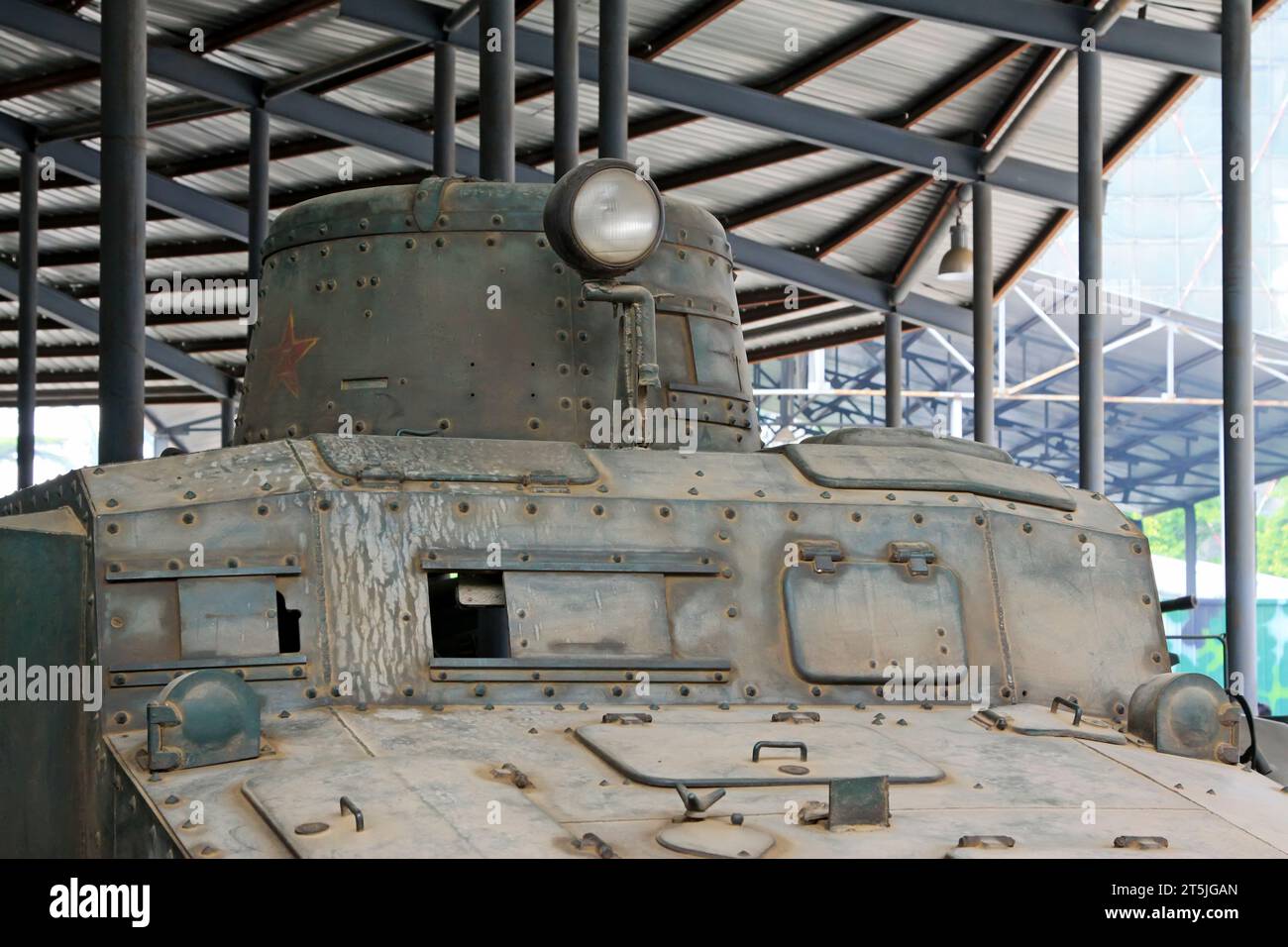 tanks gun turret, closeup of photo Stock Photo - Alamy