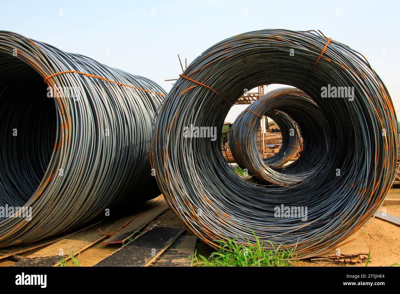 oxidation rusty reinforcing steel bar, closeup of photo Stock Photo - Alamy