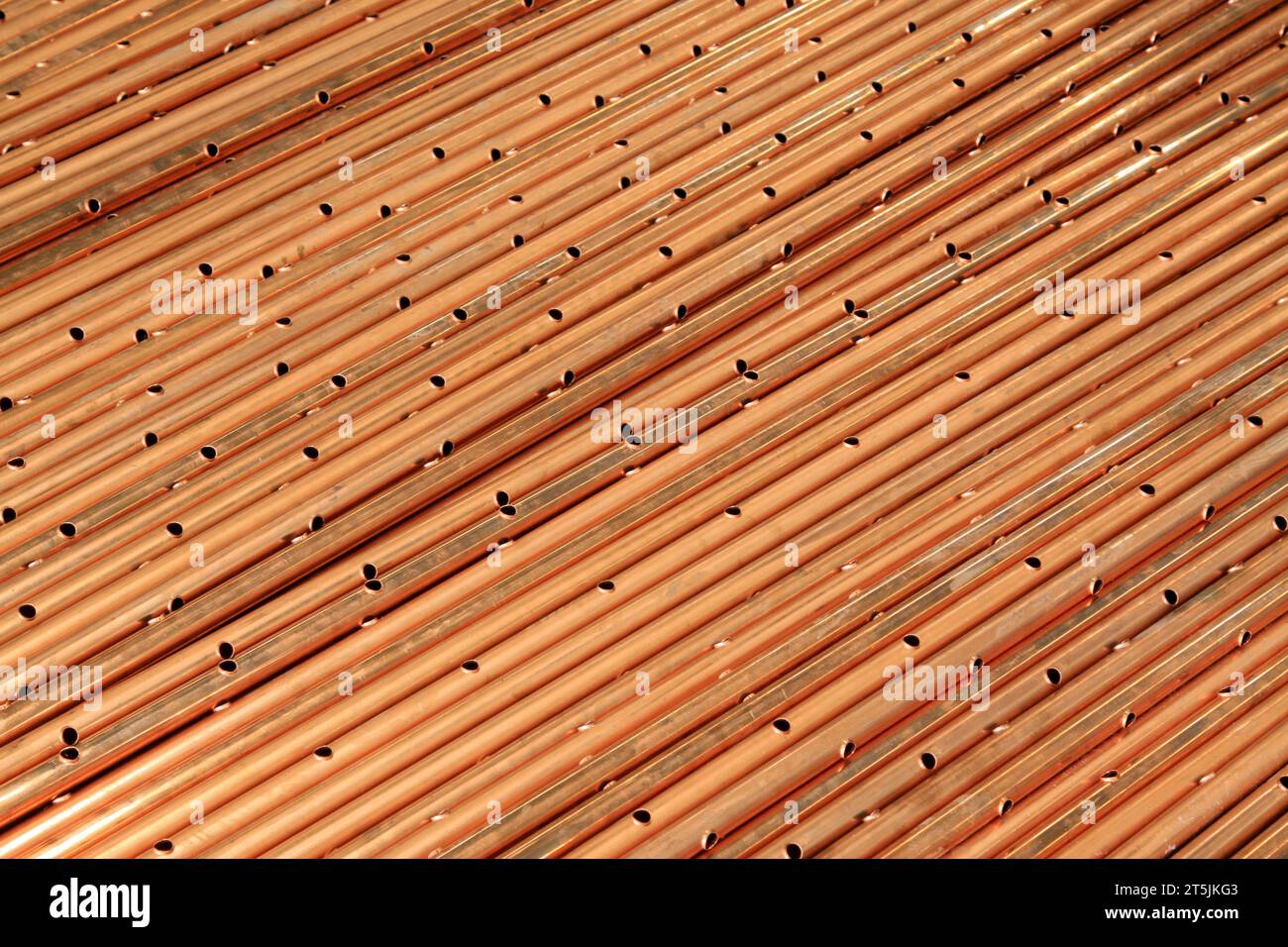 copper semi-finished products in the workshop, closeup of photo Stock ...
