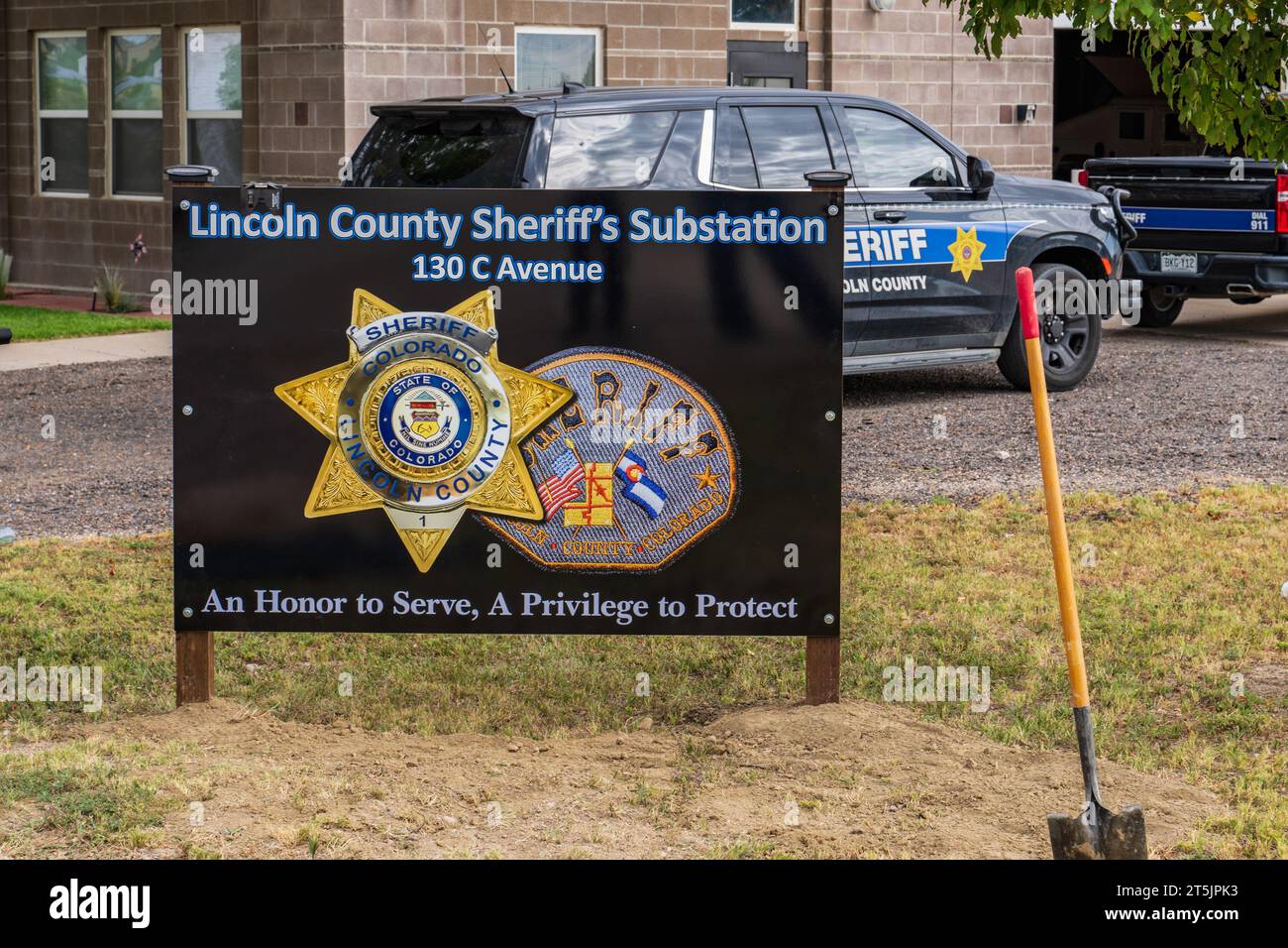 Limon, Colorado - Oct. 4, 2023: New sign at the Lincoln County Sheriff ...