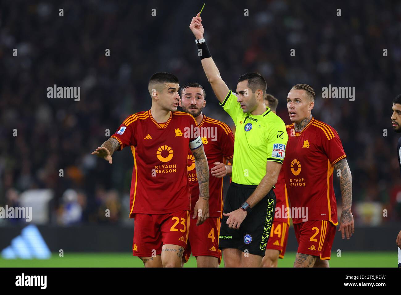 Rome, Italy. 05th Nov, 2023. Rome, Italy 06.11.2023: Referee Colombo ...