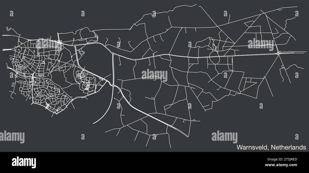 Street roads map of WARNSVELD, NETHERLANDS Stock Vector Image & Art - Alamy