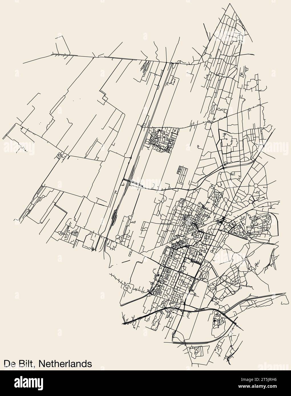 Street roads map of DE BILT, NETHERLANDS Stock Vector Image & Art - Alamy