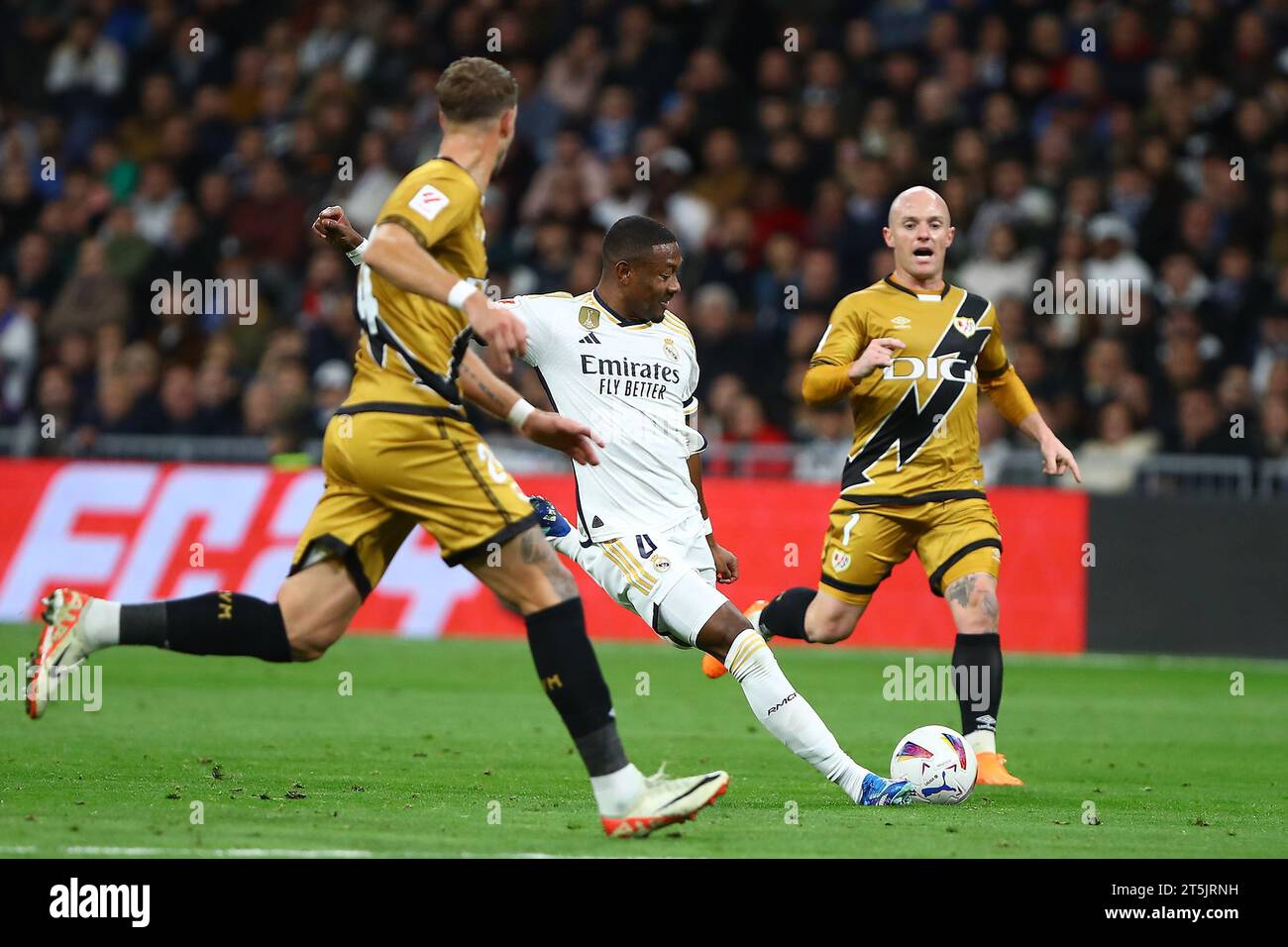 Madrid, Spain. 05th Nov, 2023. Real Madrid´s David Alaba (C) in action ...