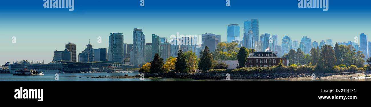 A magnificent panoramic overview of Vancouver, British Columbia, Canada ...