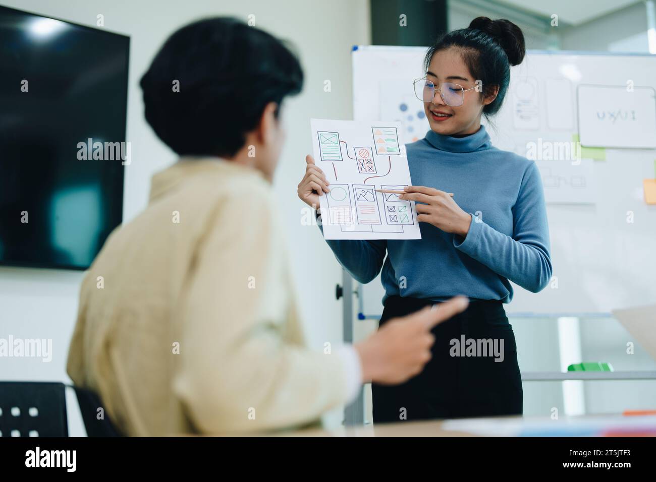 Group of asian creative team programing designers participate in all ...