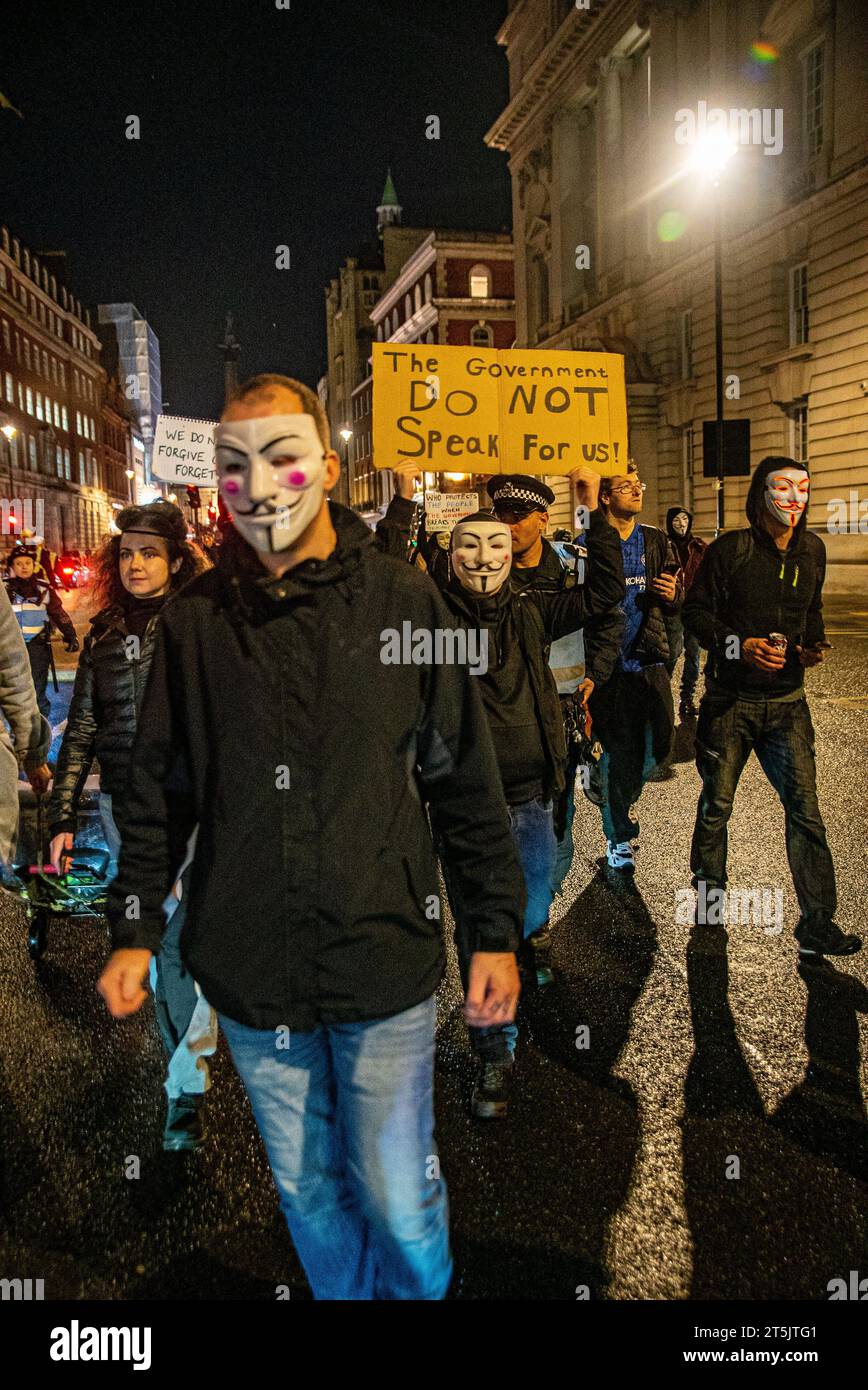 London, United Kingdom - November 5th 2023: Annual Million Mask March ...