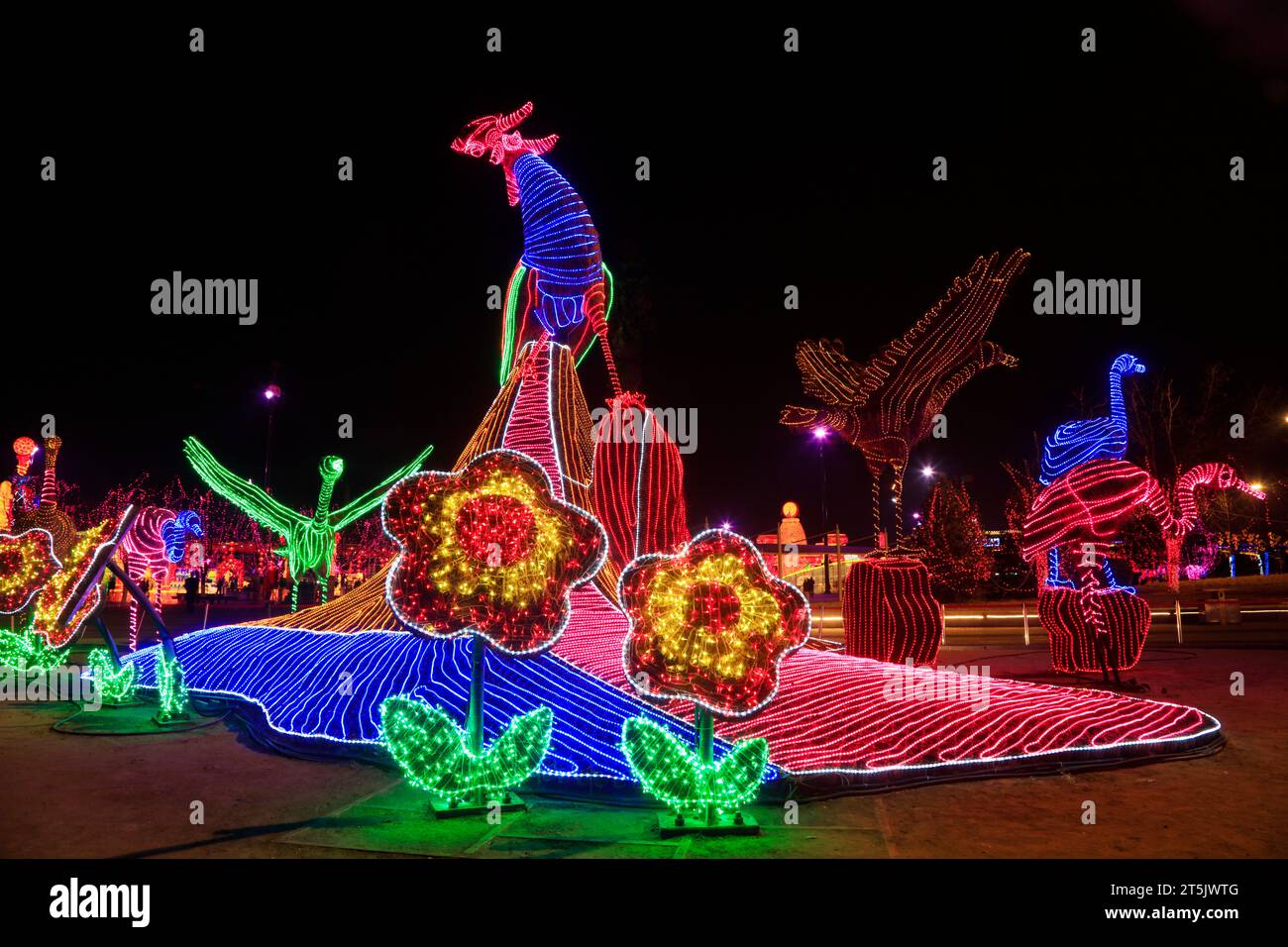 Bird shaped buildings at night Stock Photo - Alamy