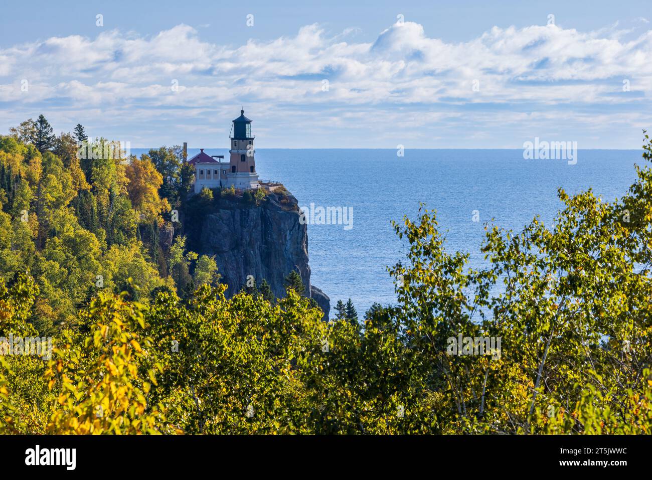 Split Rock Lighthouse - A lighthouse on a cliff along Lake Superior in ...