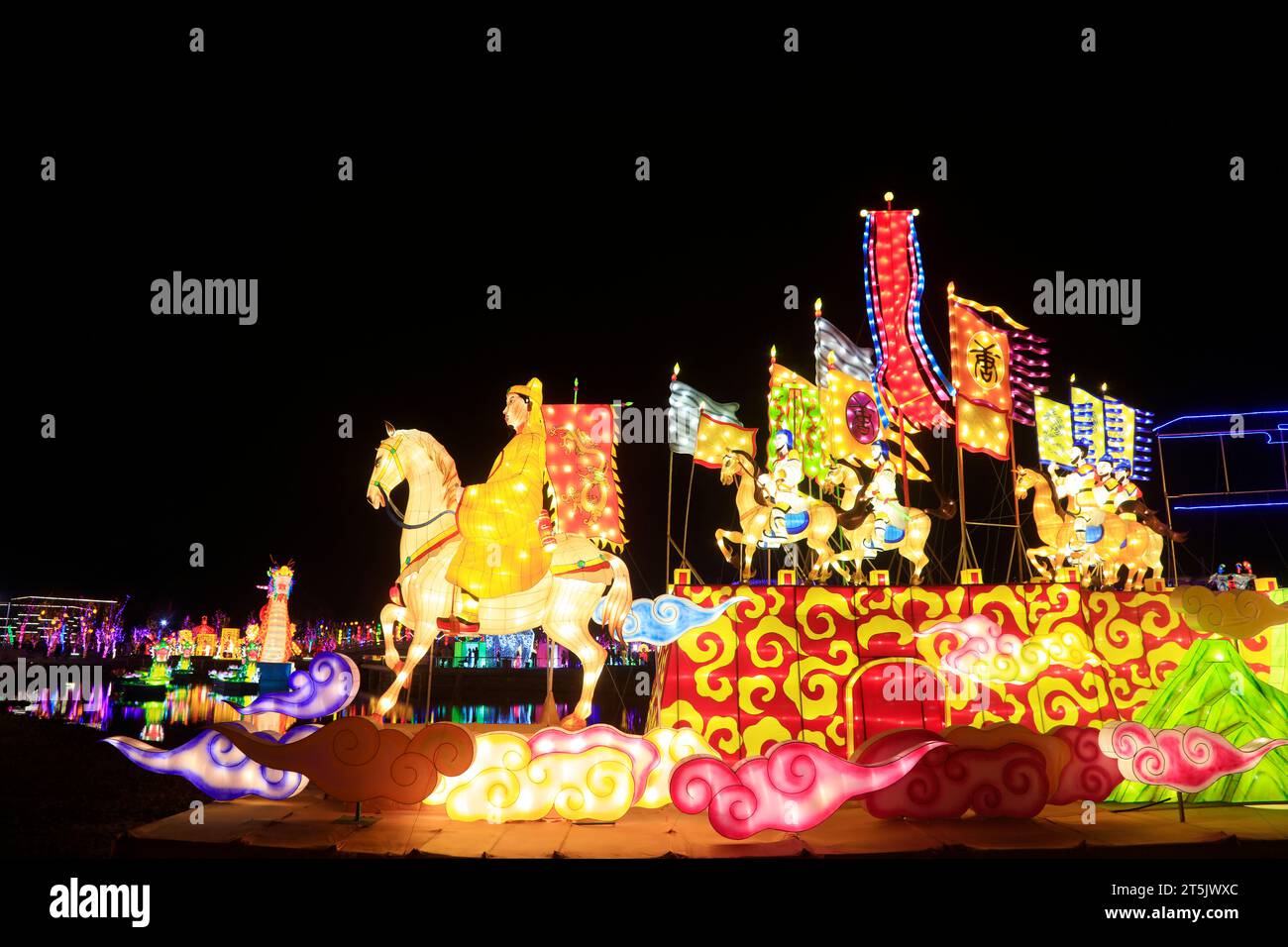 emperor expedition modeling building in the night Stock Photo - Alamy