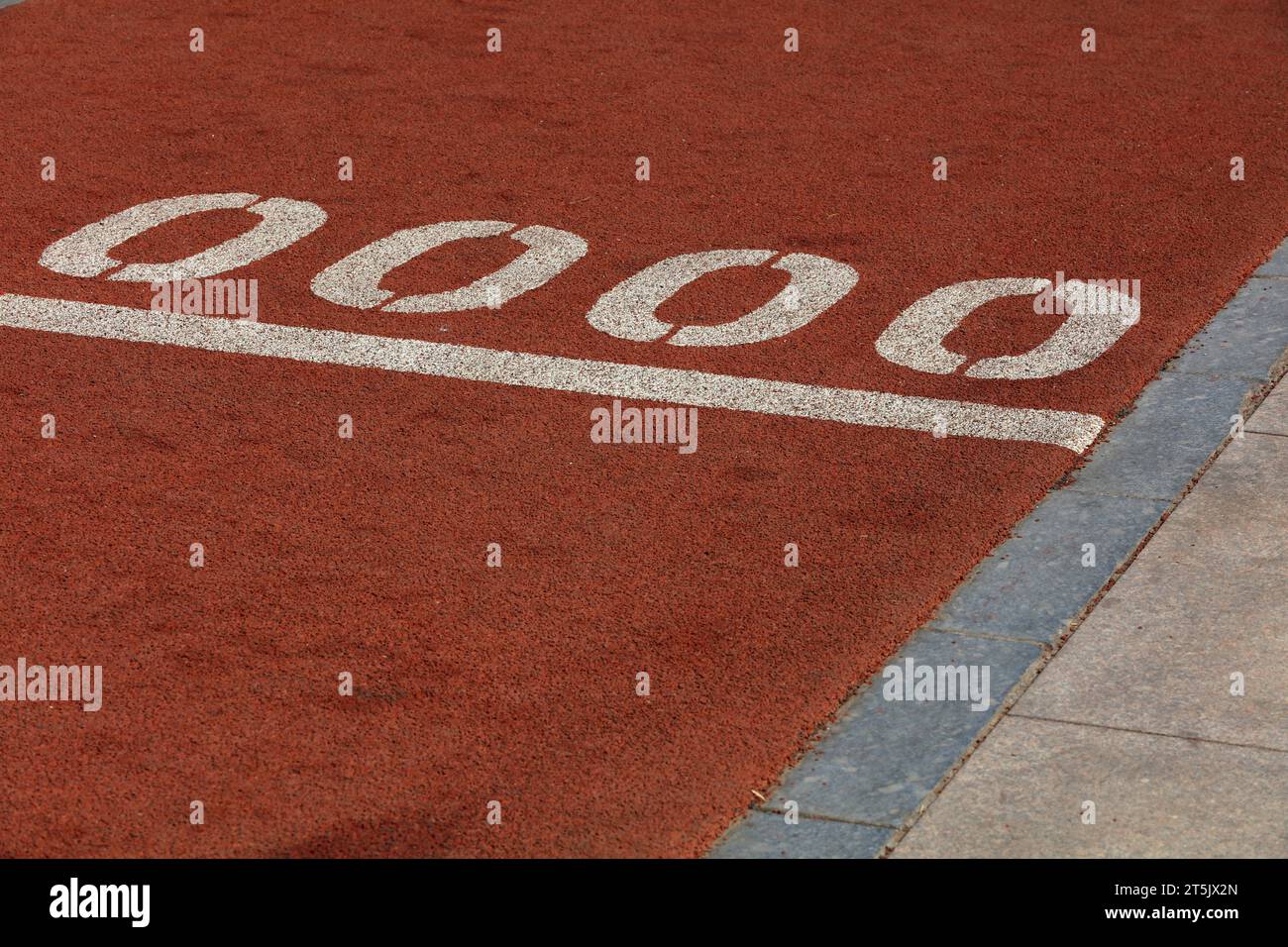 numbers on the plastic runway Stock Photo - Alamy