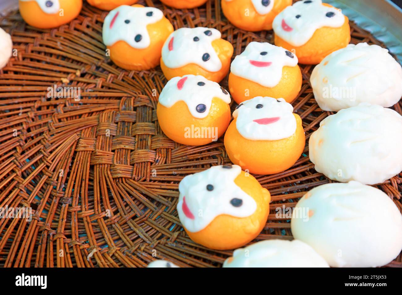 Chinese cartoon face point Stock Photo - Alamy