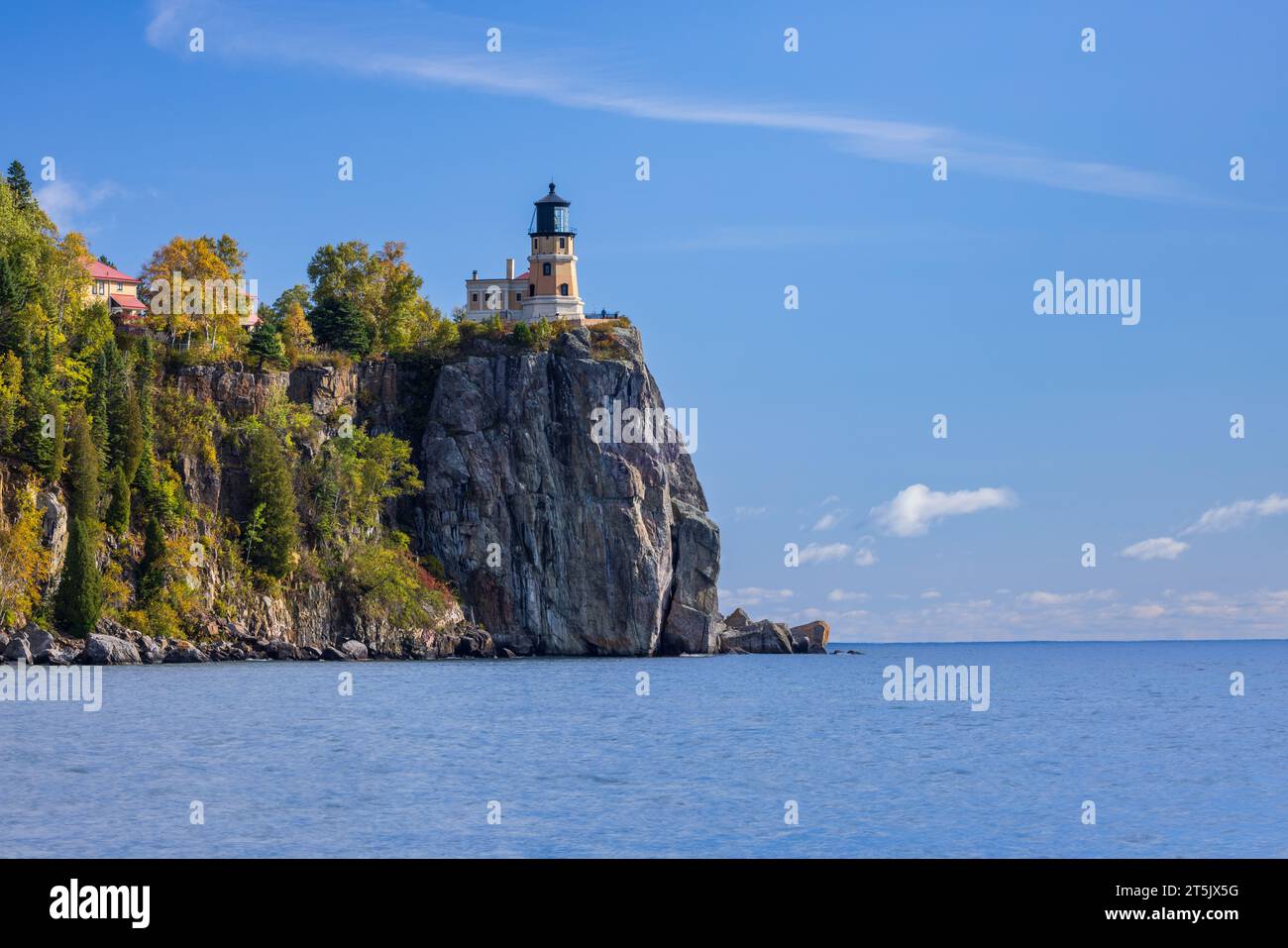 Split Rock Lighthouse - A lighthouse on a cliff along Lake Superior in ...