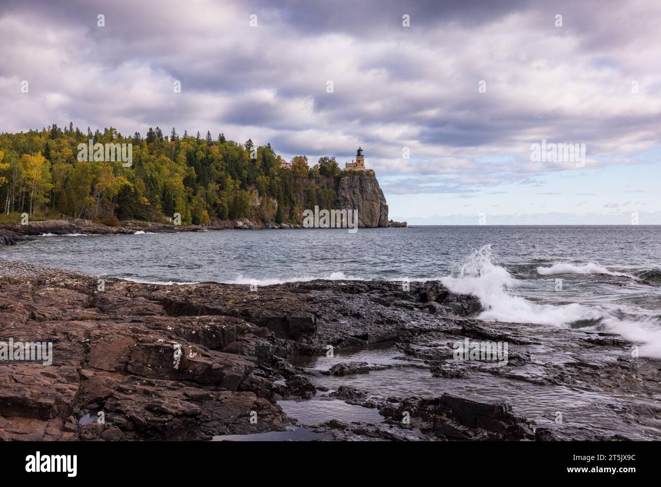 Split Rock Lighthouse - A lighthouse on a cliff along Lake Superior in ...