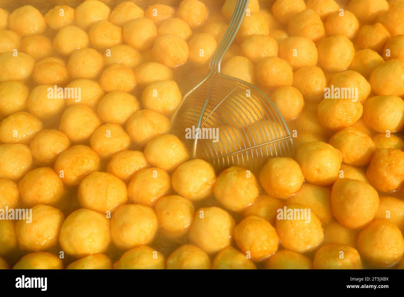 Chinese snack fish balls and leakage Stock Photo - Alamy