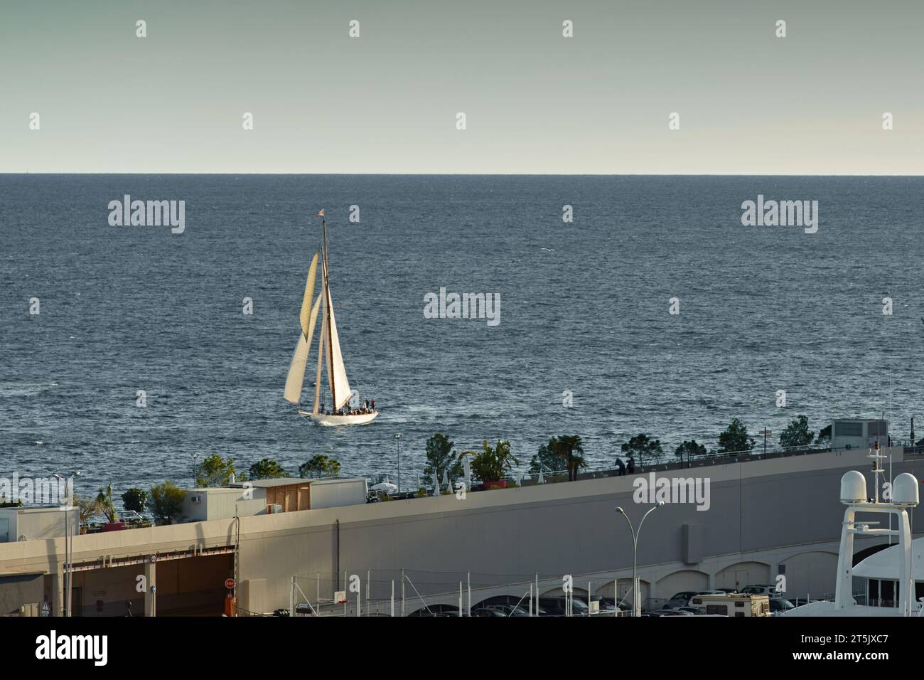 Monaco, Monte Carlo, 23 October 2022: Vintage sailing boat Tuiga 1909 ...
