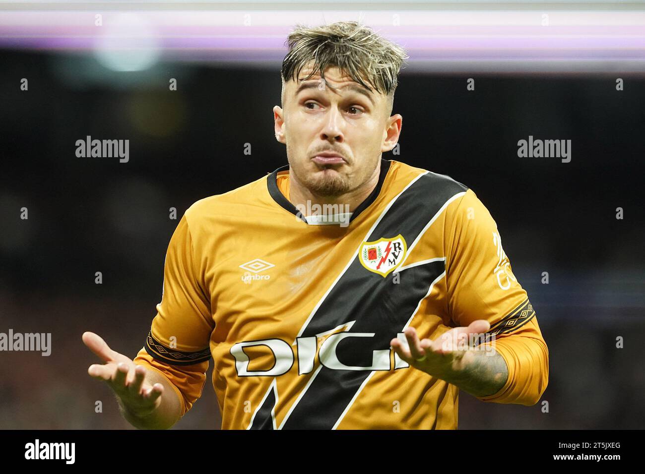 Madrid, Spain. 05th Nov, 2023. Rayo Vallecano's Andrei Ratiu during La ...