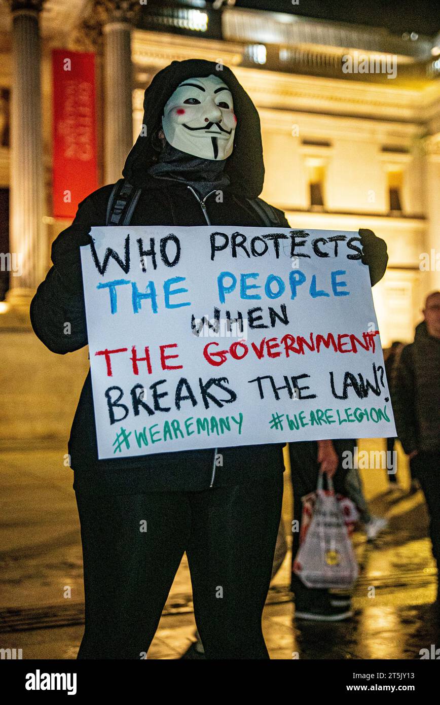 London, United Kingdom - November 5th 2023: Annual Million Mask March ...