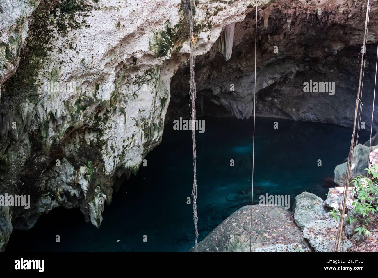 Beautiful view of the The 3 Eyes National Park in Santo Domingo ...