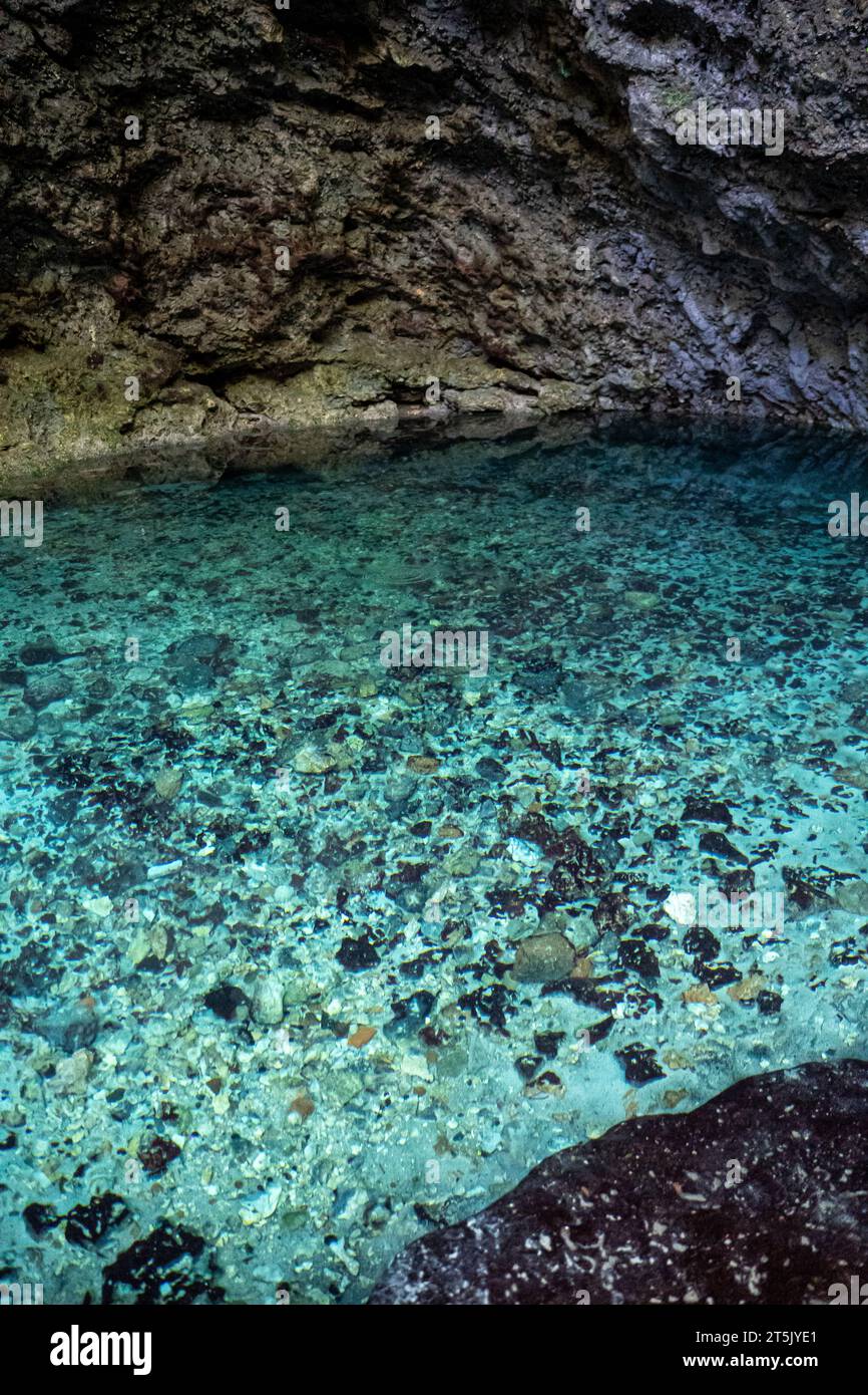 Beautiful view of the The 3 Eyes National Park in Santo Domingo ...