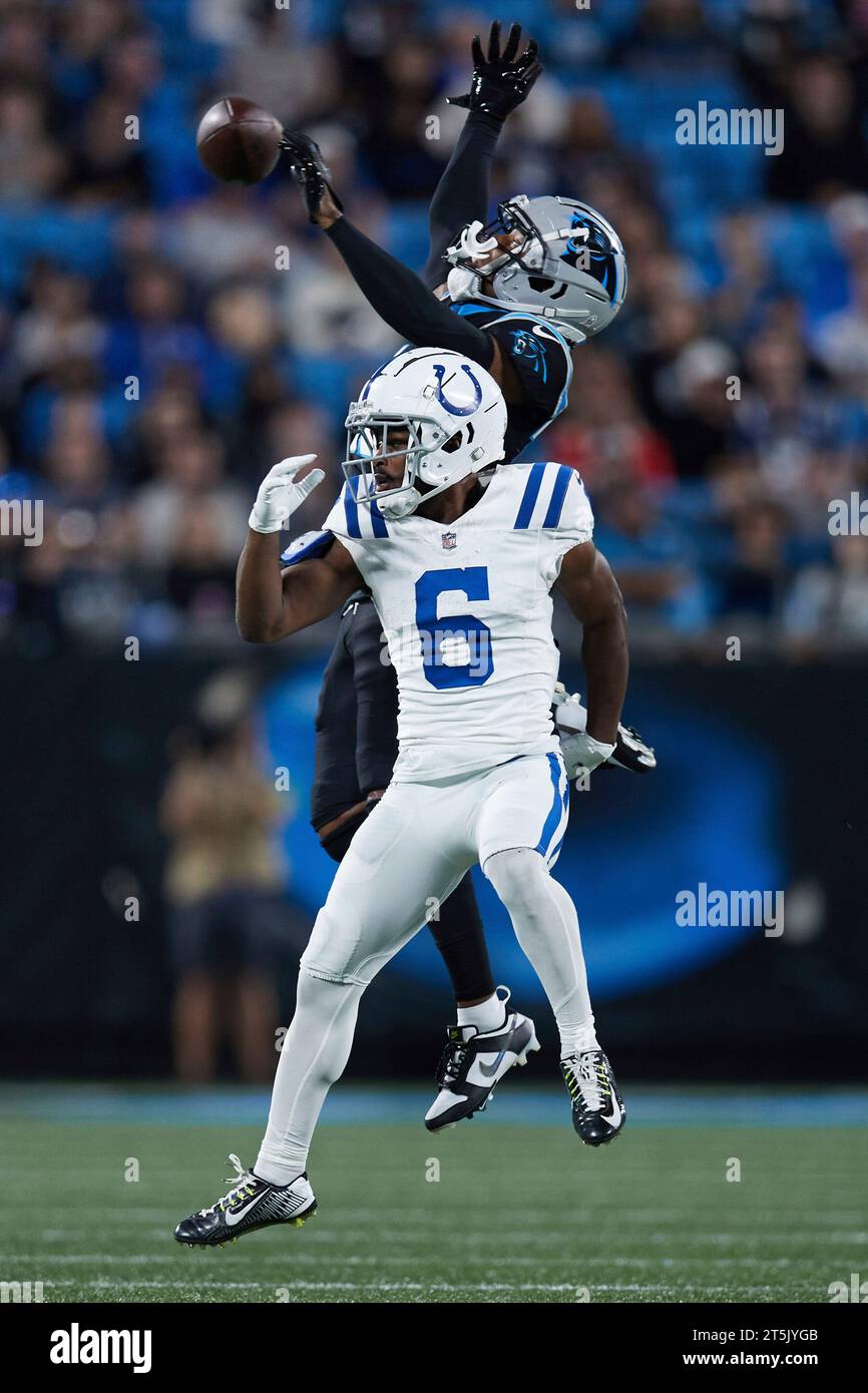 Carolina Panthers cornerback Troy Hill (13) breaks up a pass intended ...