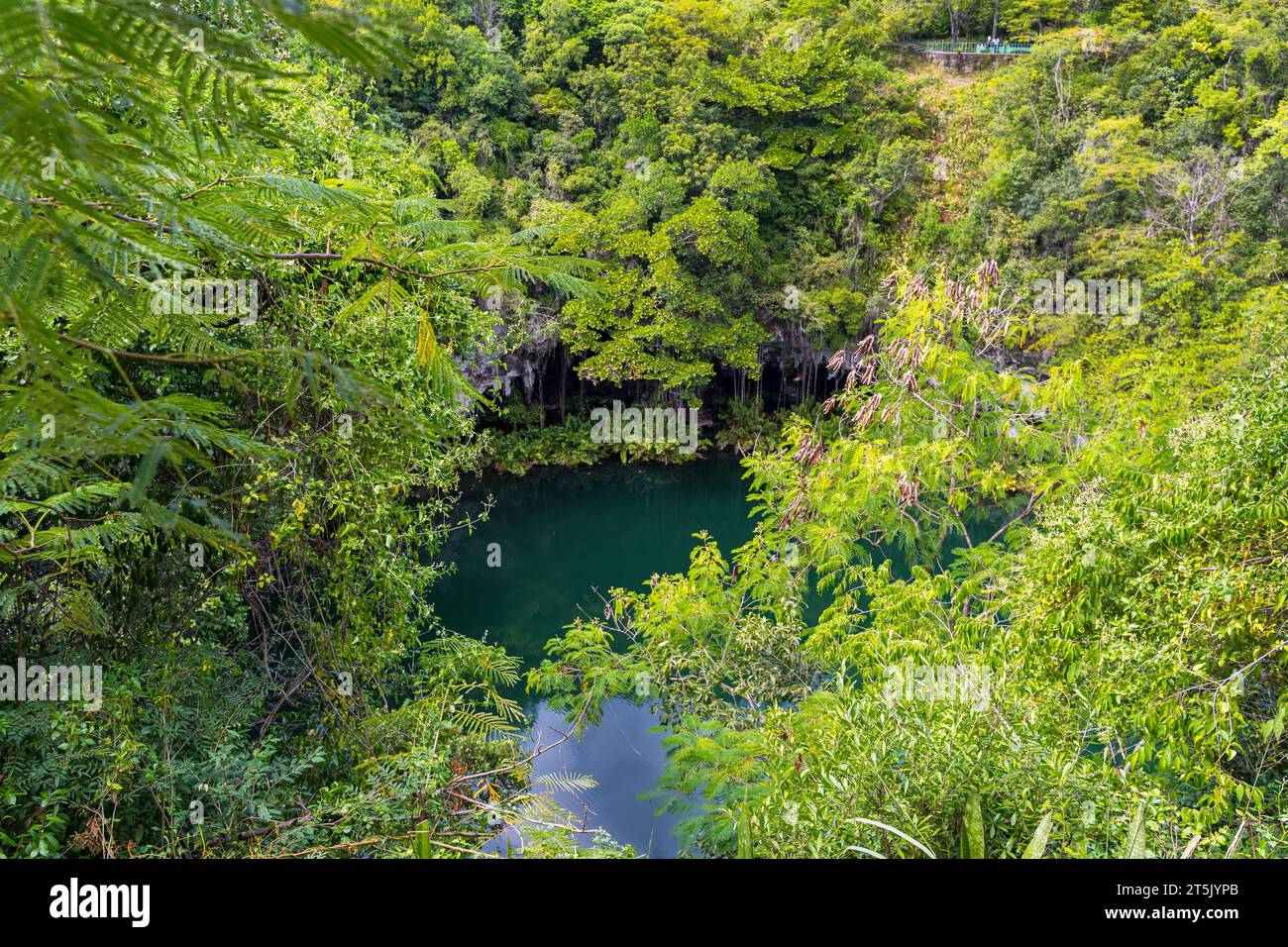 Beautiful view of the The 3 Eyes National Park in Santo Domingo ...