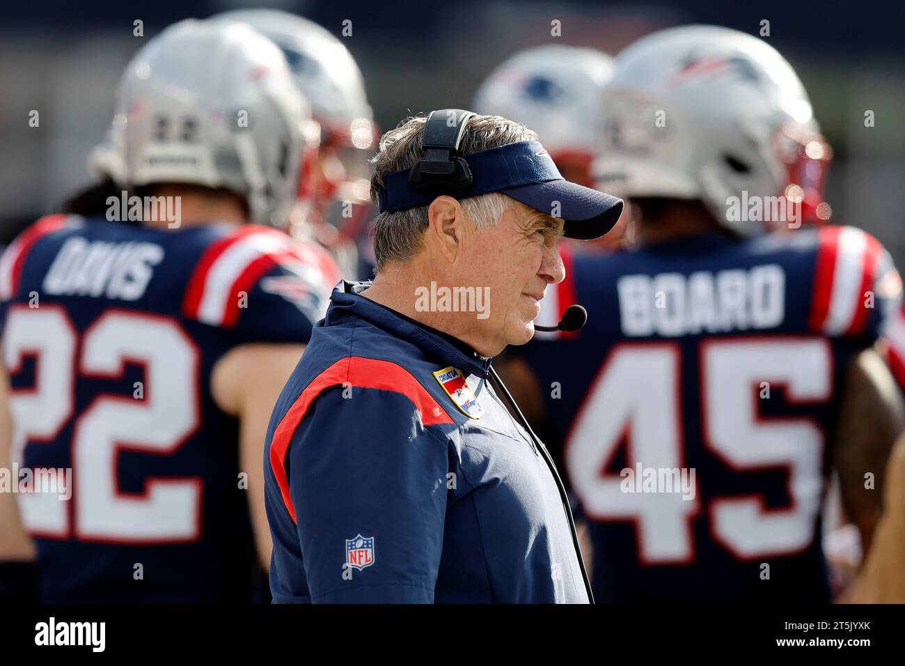 New England Patriots Head Coach Bill Belichick During An Nfl Football